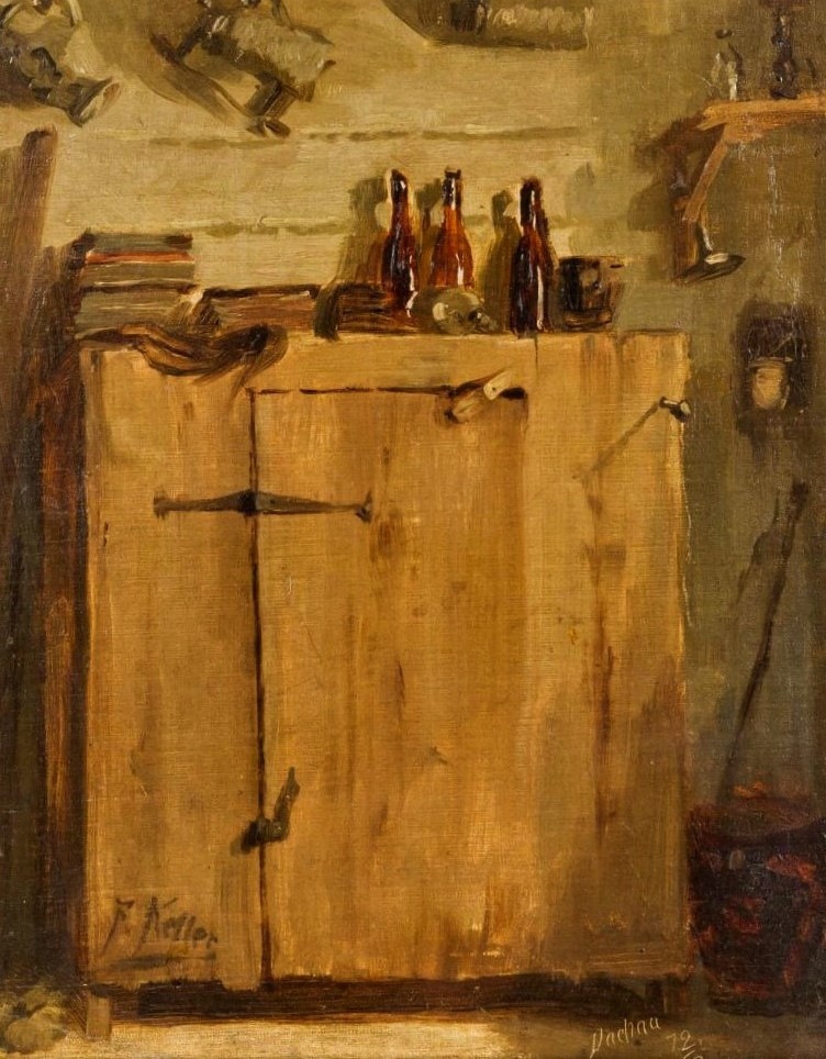Friedrich von Keller , Realismus, Schränkchen , 1872, Öl auf Leinwand ...