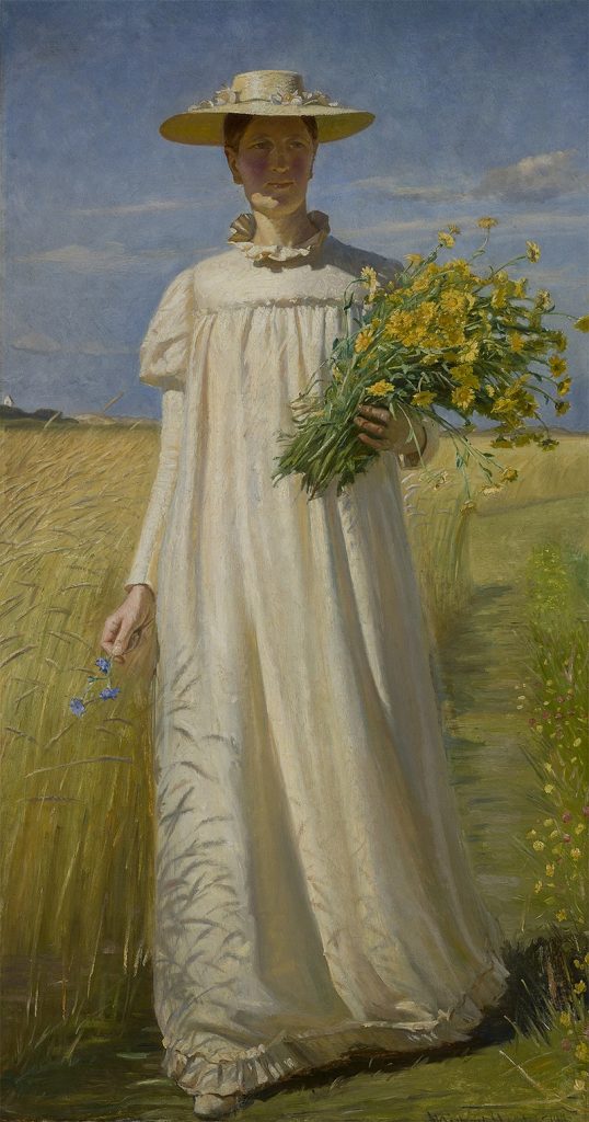 Michael Ancher | Anna Ancher kehrt vom Feld zurück | 1902 | 187,1 cm x ...