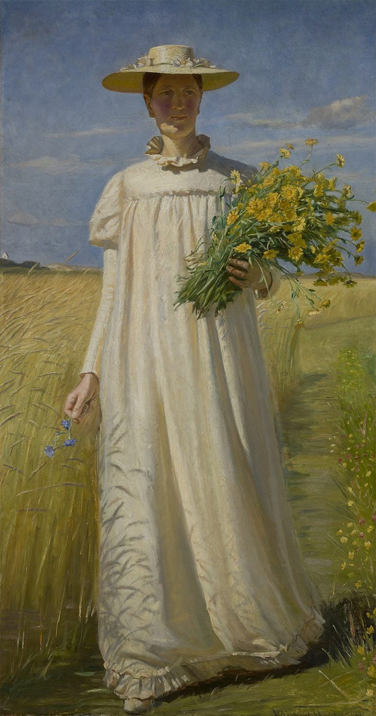 Michael Ancher | Anna Ancher kehrt vom Feld zurück | 1902 | 187,1 cm x ...