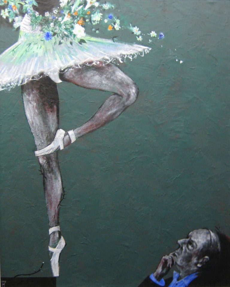 Manfred Hürlimann , Erste Reihe, 2019, Acryl auf Leinwand, 150 cm x 120 ...