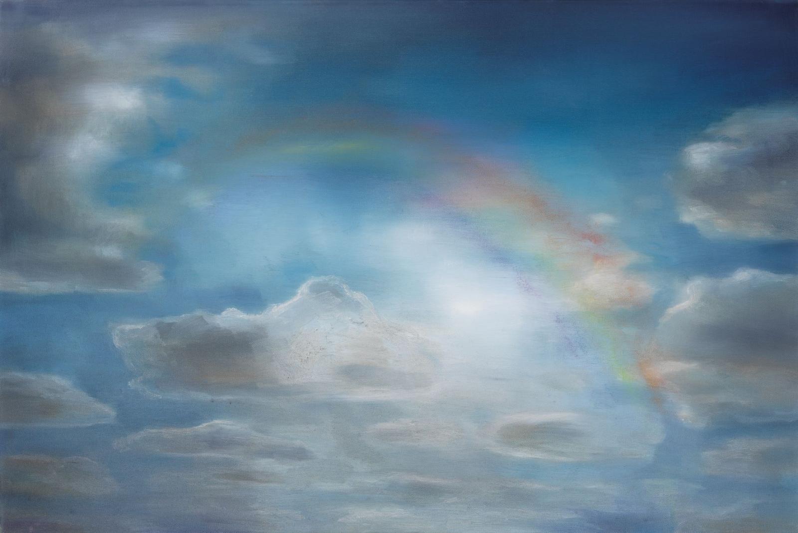 Simone Haack, Cloudy Sunny, 2022, Öl auf Baumwolle