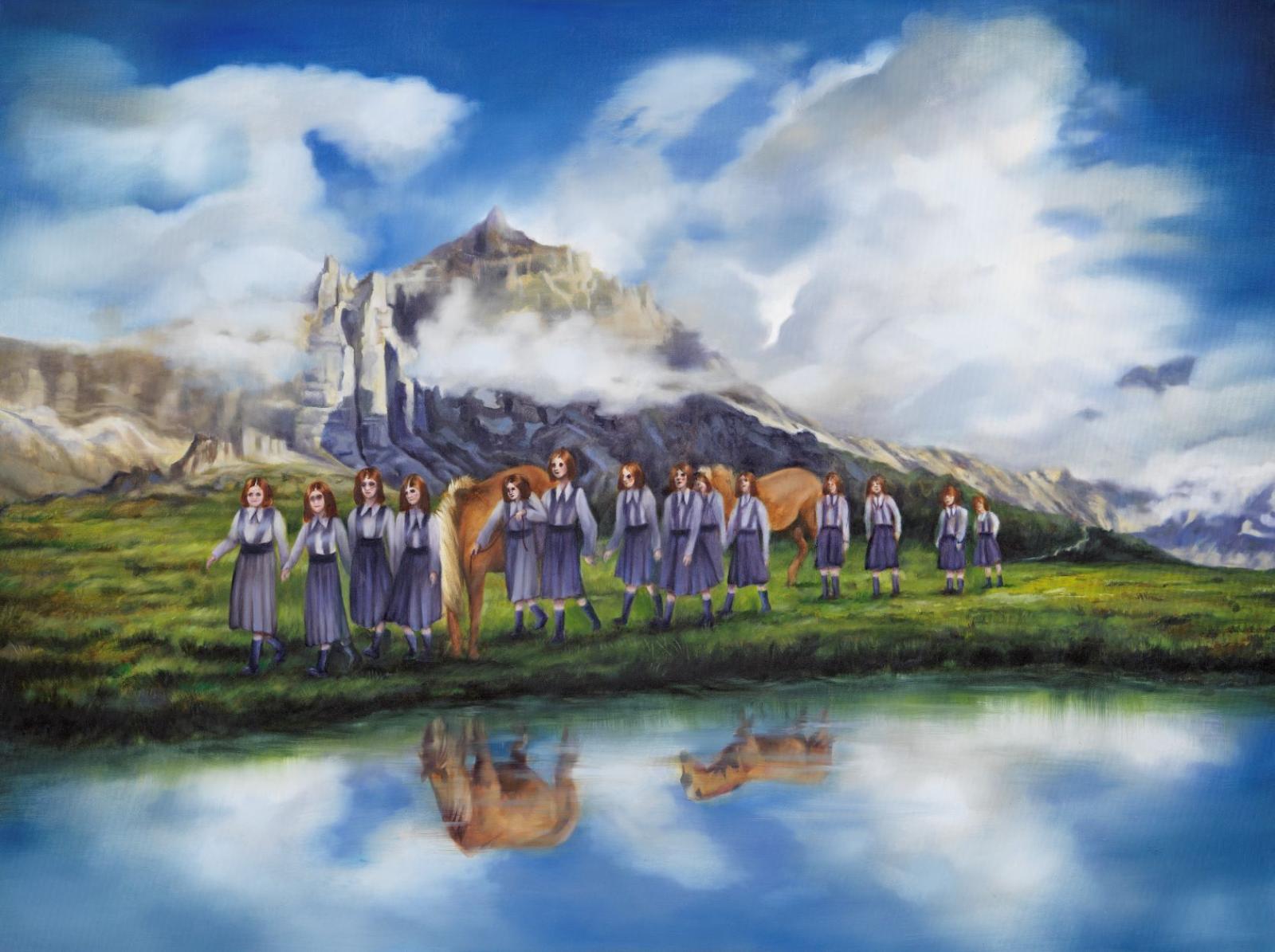 Simone Haack, Field Trip, 2022, Öl auf Baumwolle, 120 x 160 cm, derzeit ...